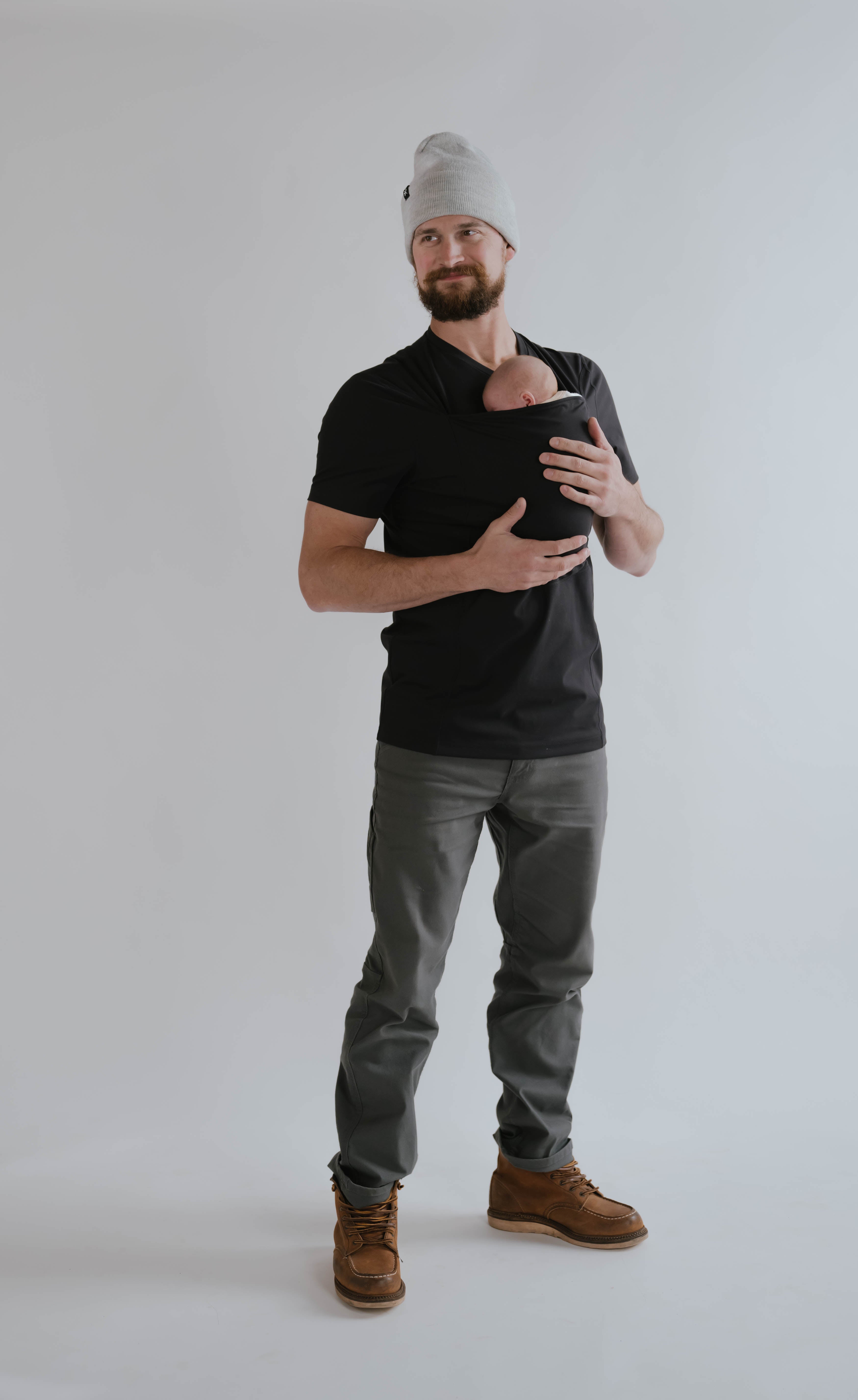 Lalabu Dad Shirt | Original Babywearing T-Shirt with Kangaroo Pouch ...